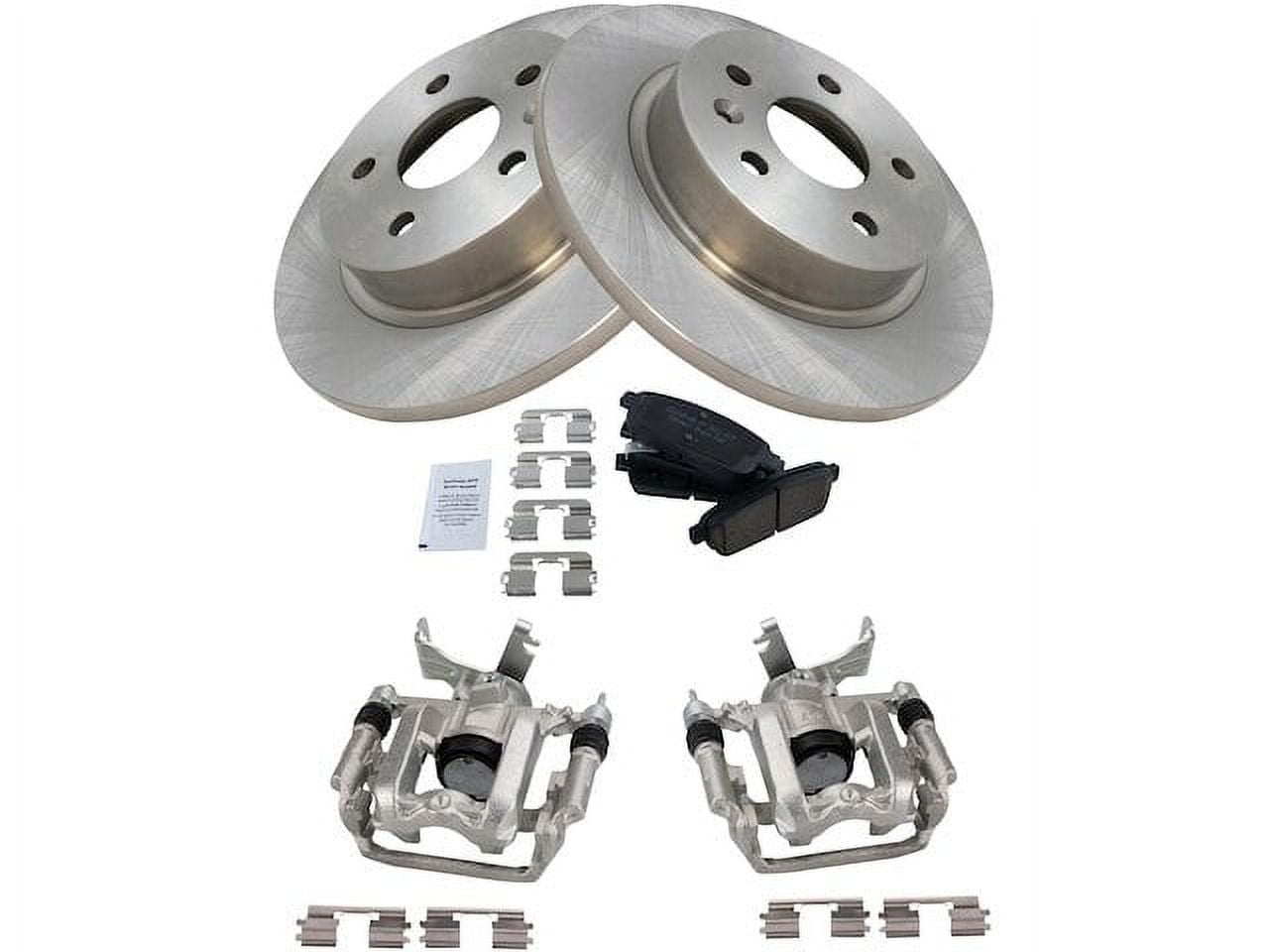 Rear Brake Pad Rotor and Caliper Set - Compatible with 2013 - 2016 Chevy Sonic 2014 2015 ...
