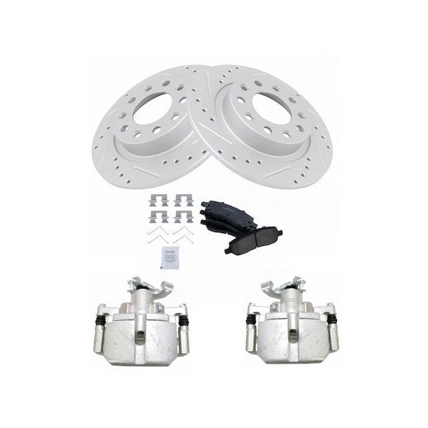 Rear Brake Pad Rotor and Caliper Set - Compatible with 2013 - 2016 ...