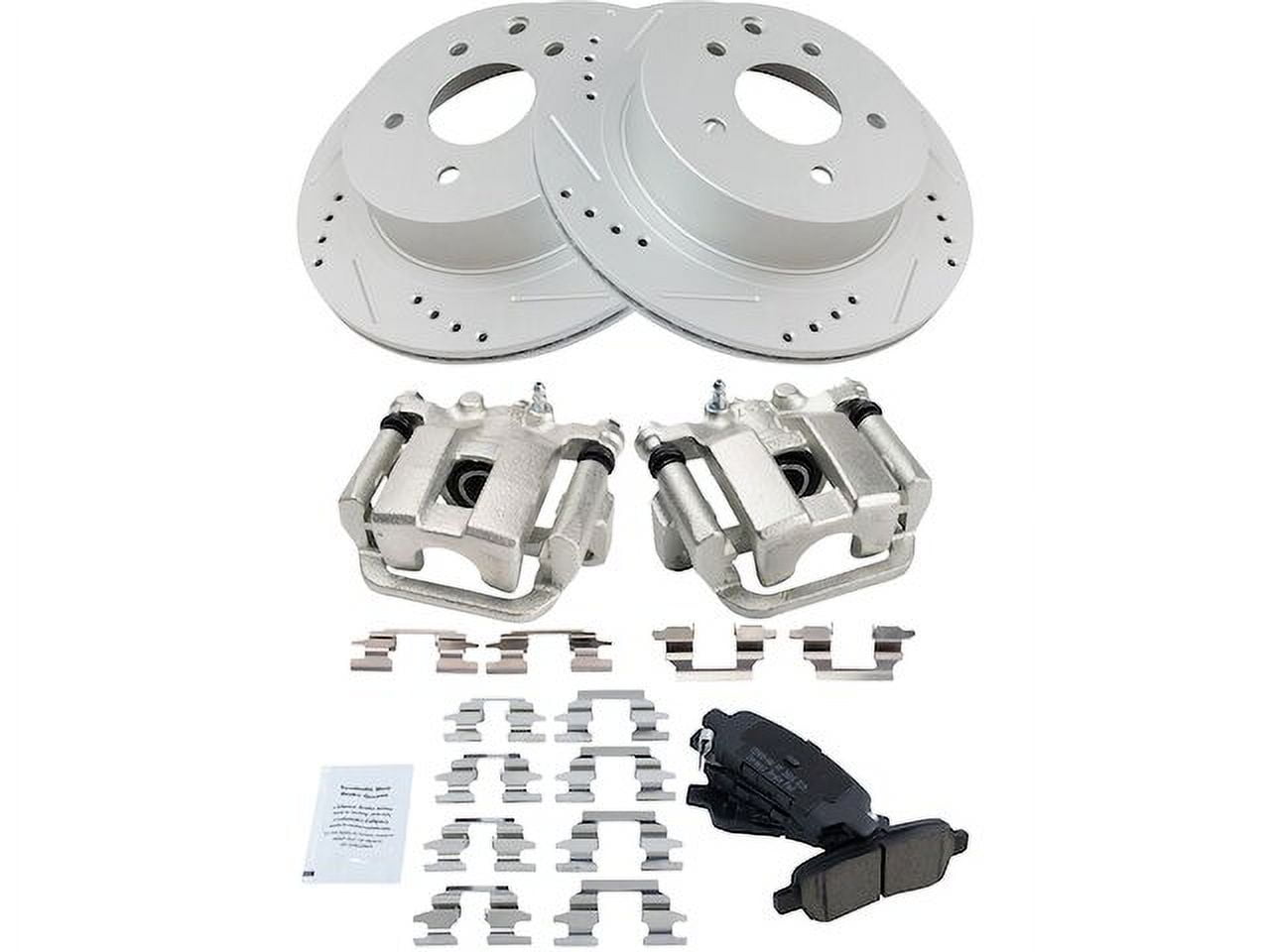 Rear Brake Pad Rotor and Caliper Set - Compatible with 2017 - 2019 ...