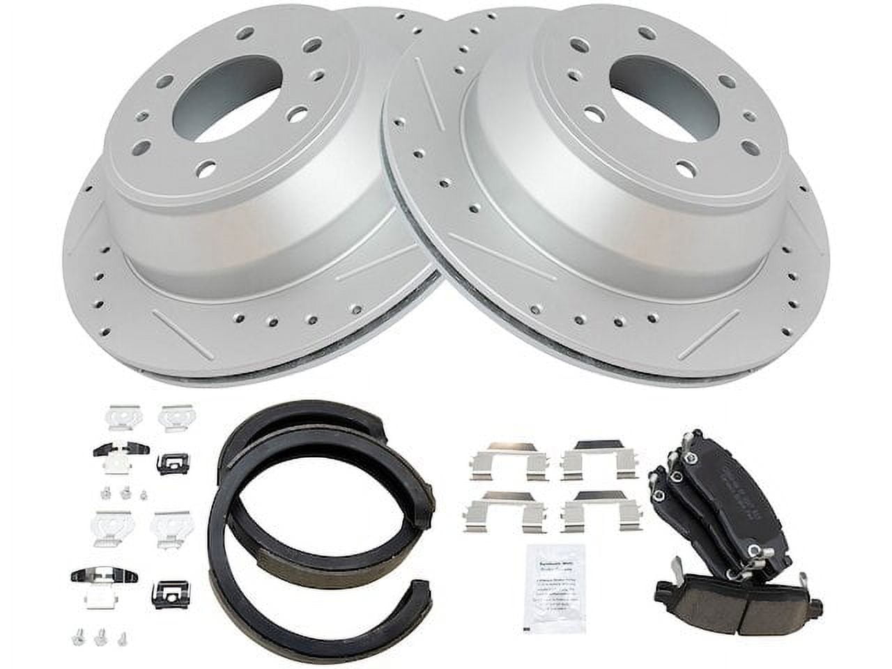 Rear Brake Pad Rotor and Parking Brake Kit - Compatible with 2003 ...