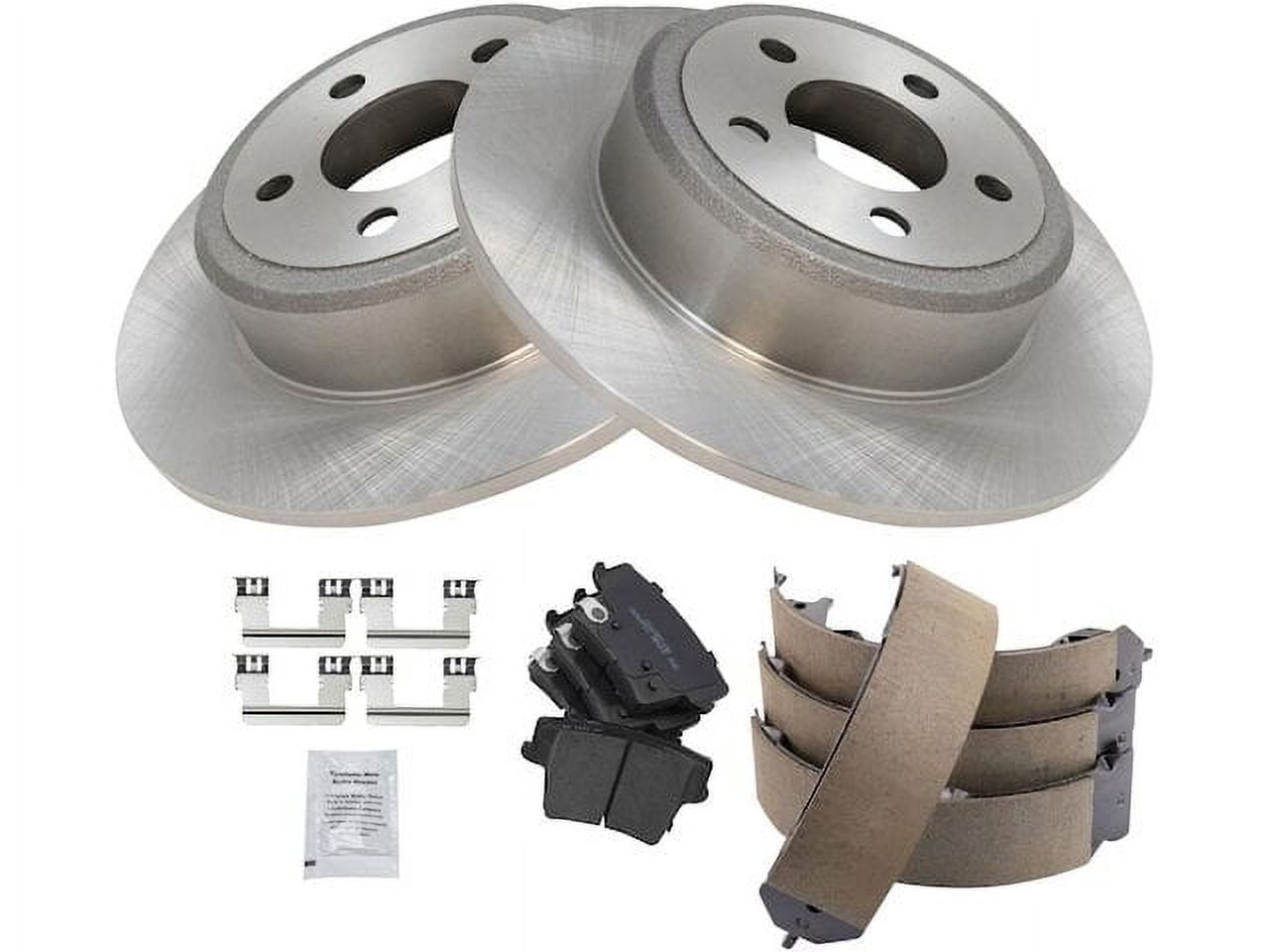 Rear Brake Pad Rotor and Parking Brake Kit - Compatible with 2009 ...