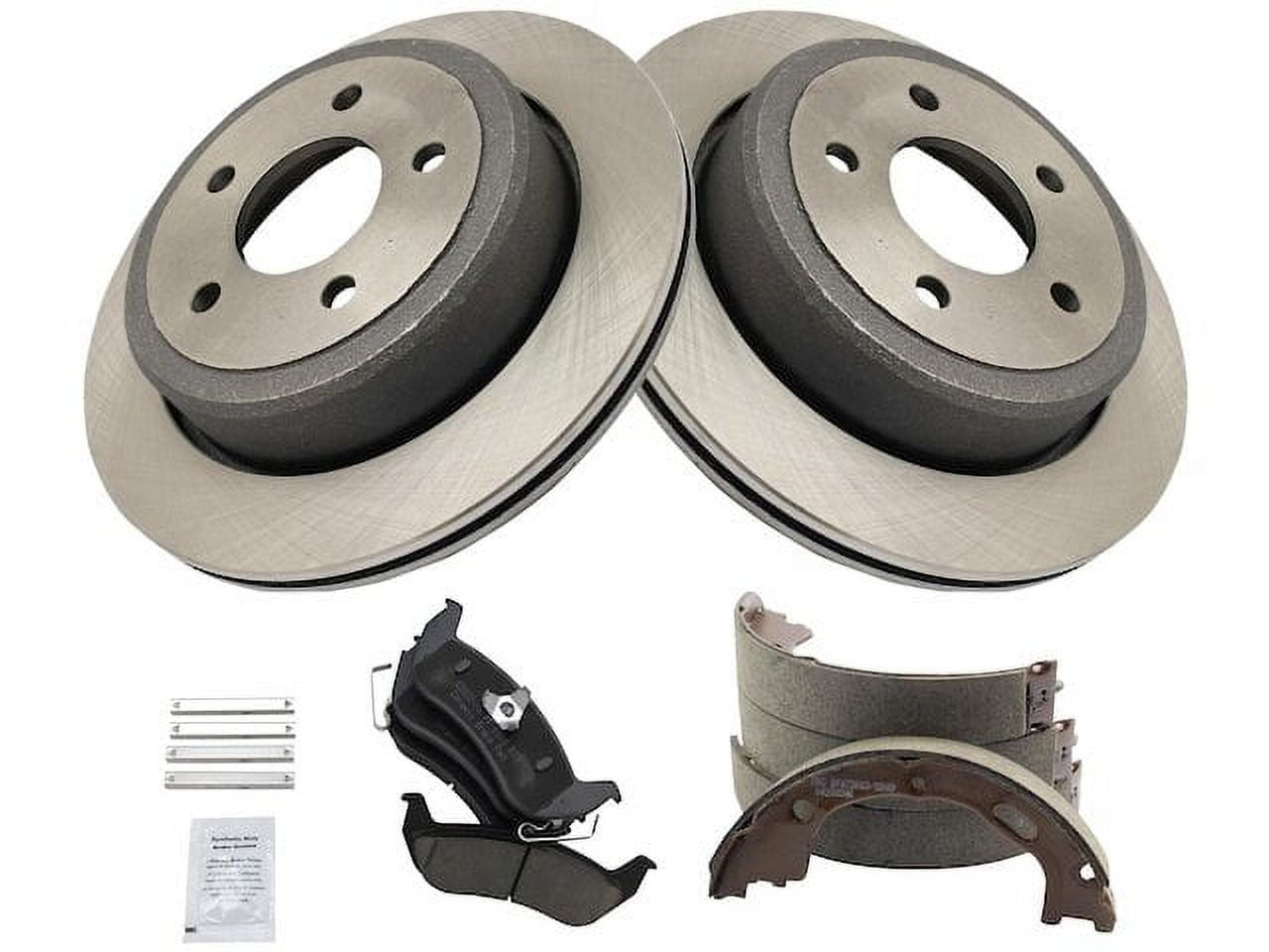 Rear Brake Pad Rotor and Parking Brake Kit - Compatible with 2010 ...