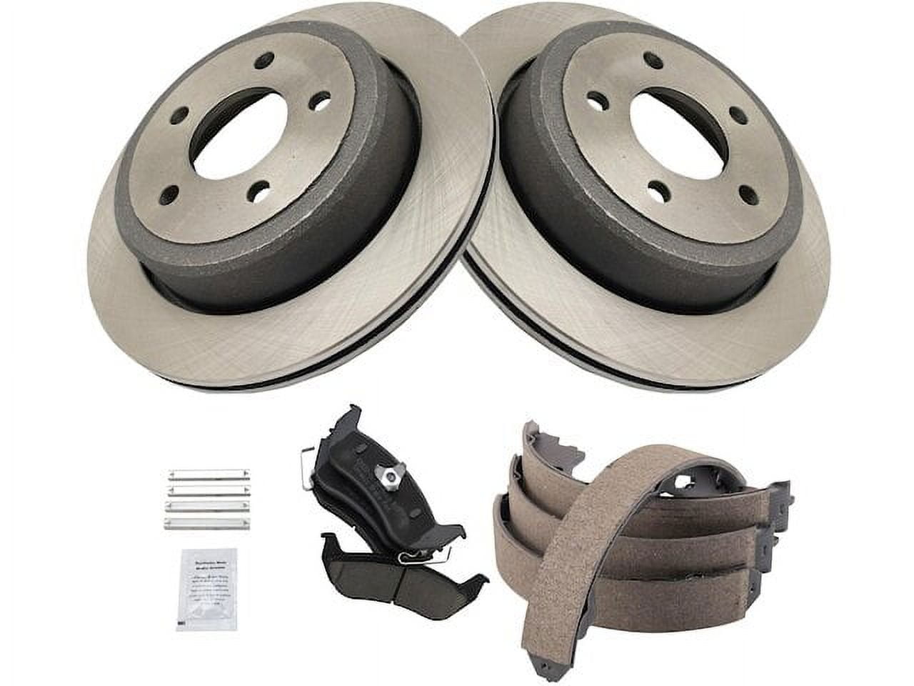 Rear Brake Pad Rotor and Parking Brake Kit - Compatible with 2010 ...