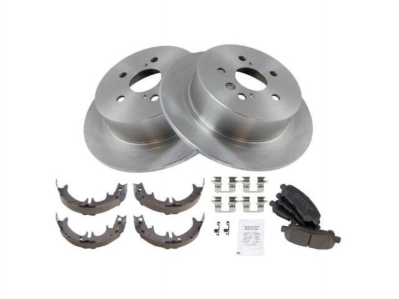 Rear Brake Pad Rotor and Parking Brake Kit - Compatible with 2012 ...