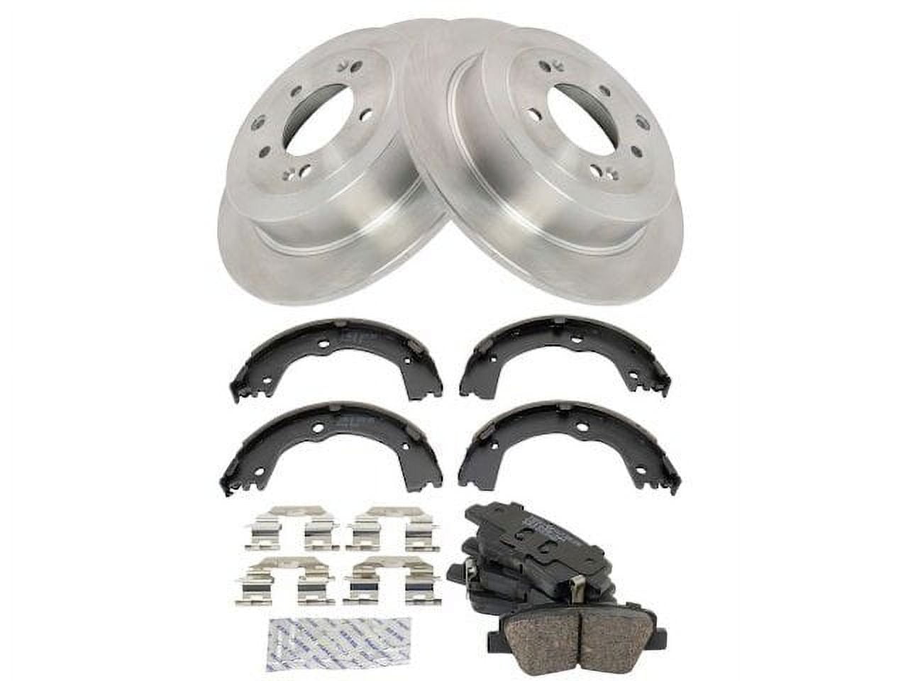 Rear Brake Pad Rotor and Parking Brake Kit - Compatible with 2017 ...