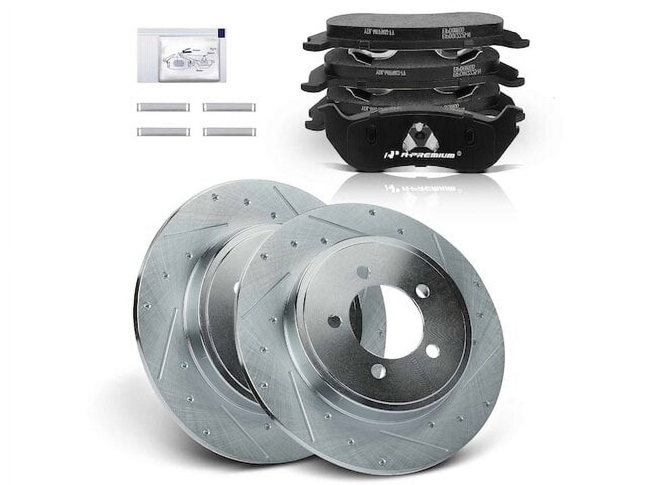 Rear Brake Pad and Rotor Kit 6 - Compatible with 2002 - 2005 Ford ...