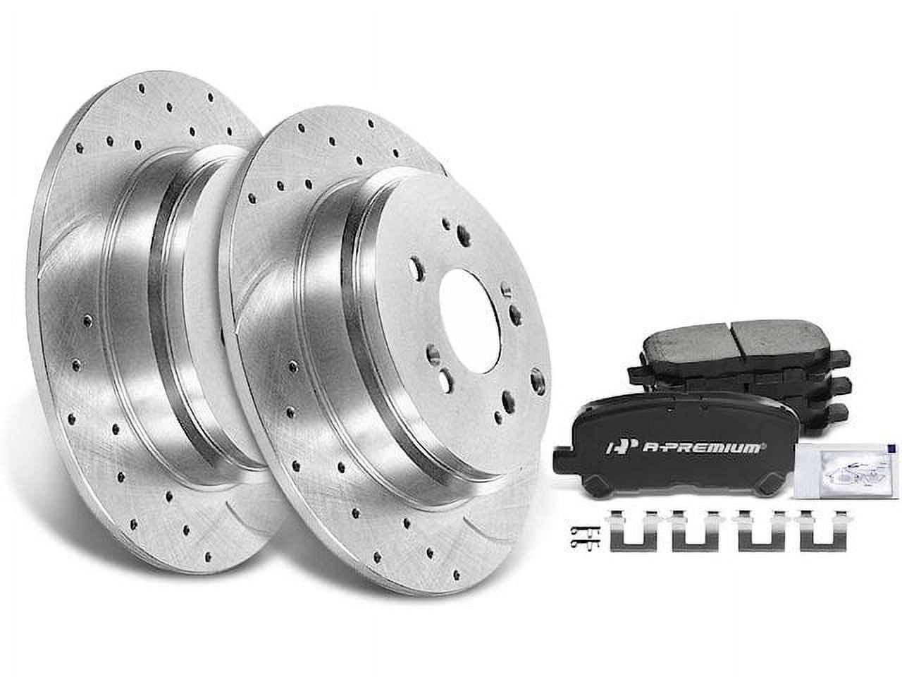 Rear Brake Pad and Rotor Kit 6 - Compatible with 2009 - 2015 Honda ...