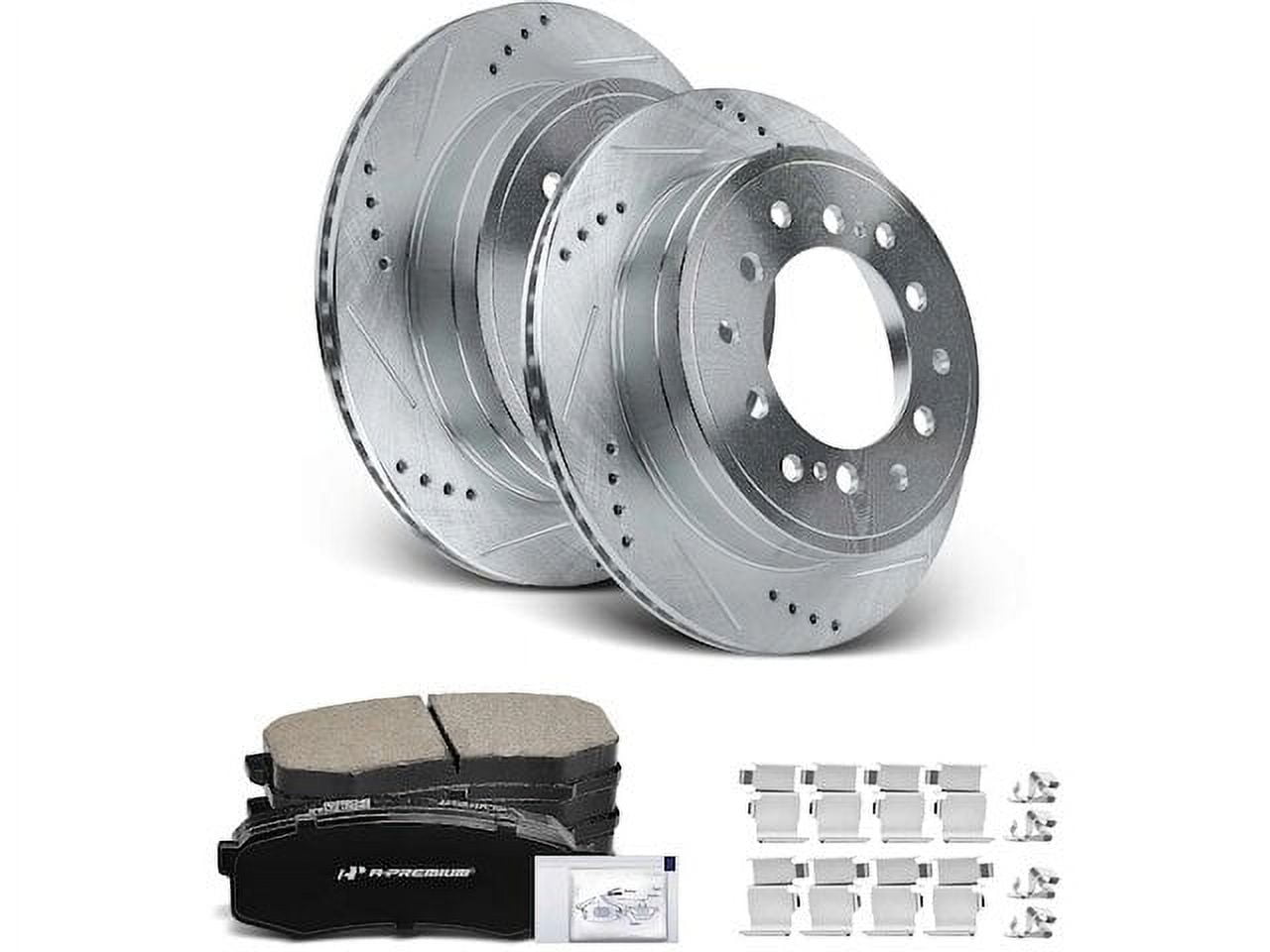 Rear Brake Pad and Rotor Kit 6 - Compatible with 2010 - 2021 Toyota ...