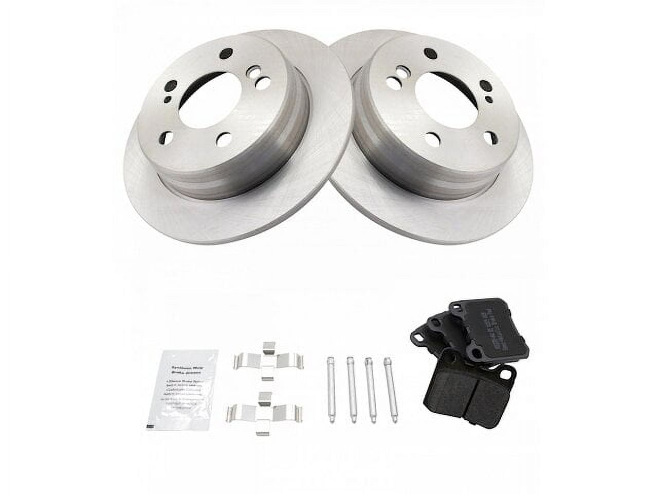 Rear Brake Pad and Rotor Kit - Compatible with 1984 - 1993 Mercedes ...