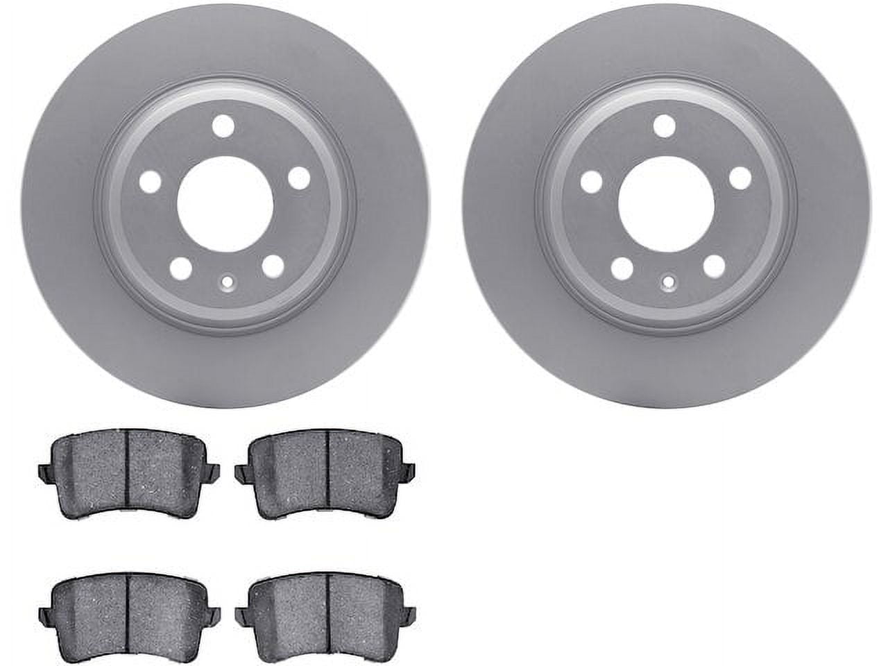 Rear Brake Pad and Rotor Kit - Compatible with 2009 - 2016 Audi A4 FWD ...