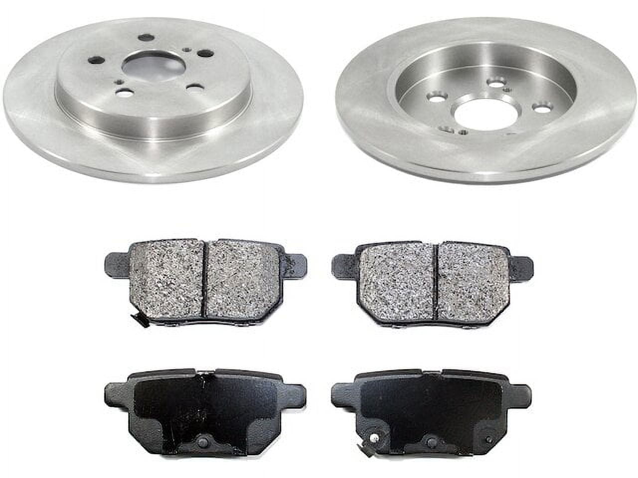 Rear Brake Pad and Rotor Kit - Compatible with 2009 - 2019 Toyota ...