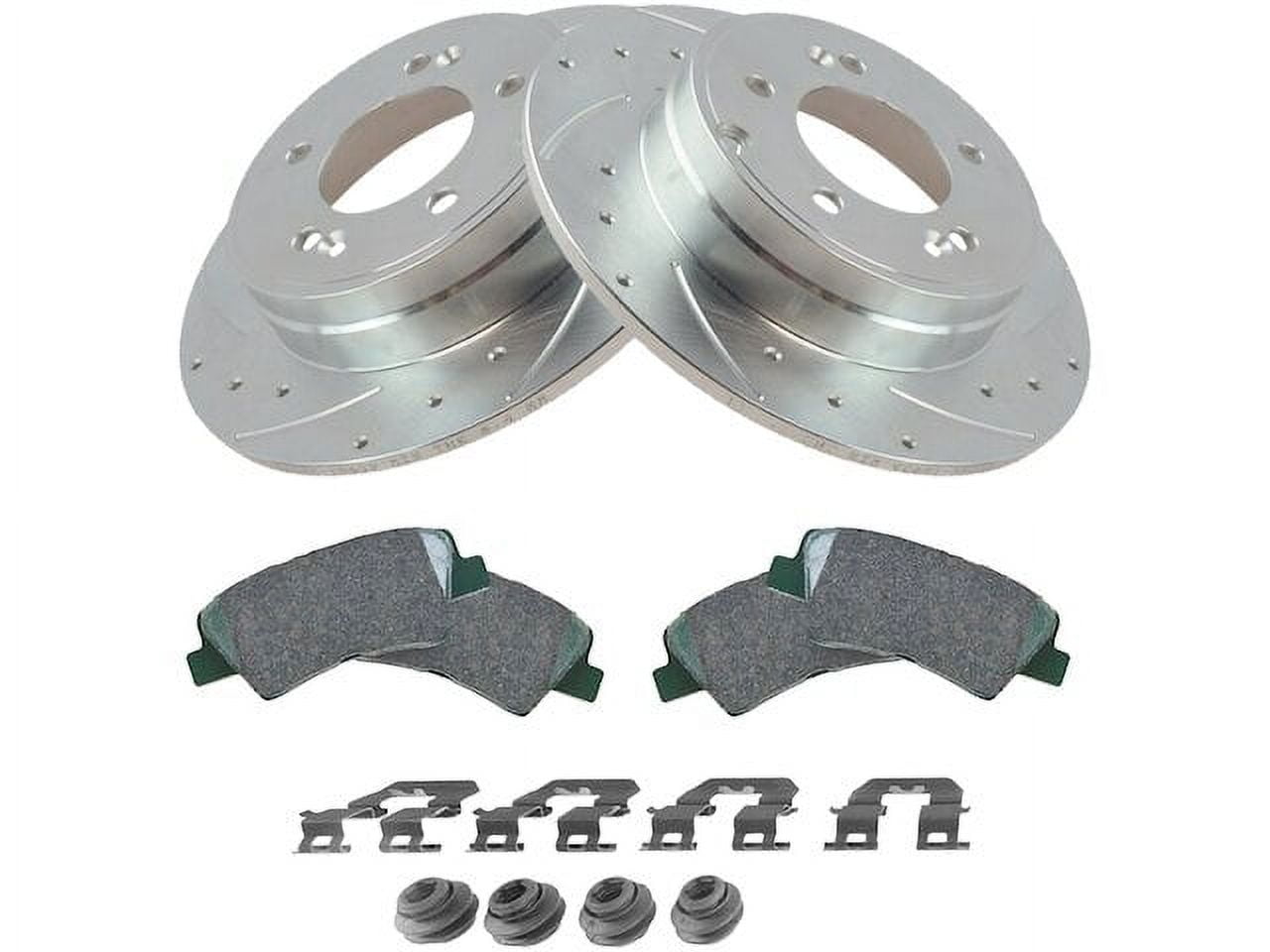 Rear Brake Pad and Rotor Kit - Compatible with 2011 - 2015 Hyundai ...
