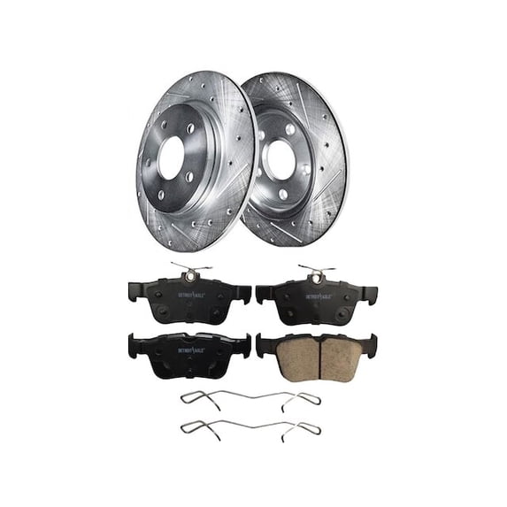 Rear Brake Pad and Rotor Kit - Compatible with 2015 - 2023 Ford Edge ...