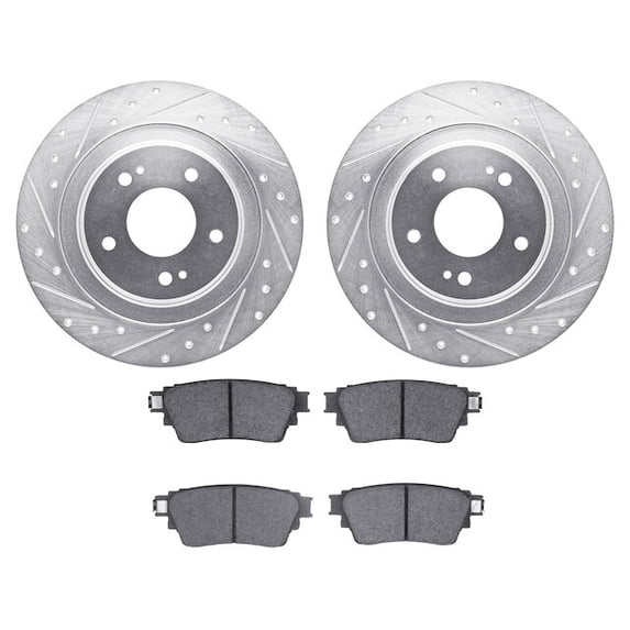 Rear Brake Pad and Rotor Kit - Compatible with 2018 - 2022 Mitsubishi ...