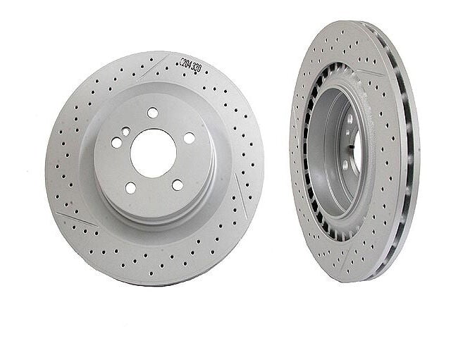 Rear Brake Rotor - Compatible with 2008 - 2015 Mercedes-Benz C63 AMG ...