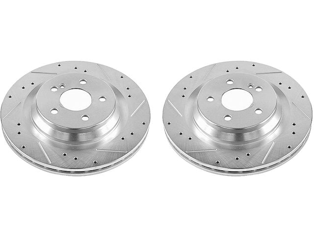 Rear Brake Rotor Set - Compatible with 2007 - 2013 Mercedes-Benz S600 ...