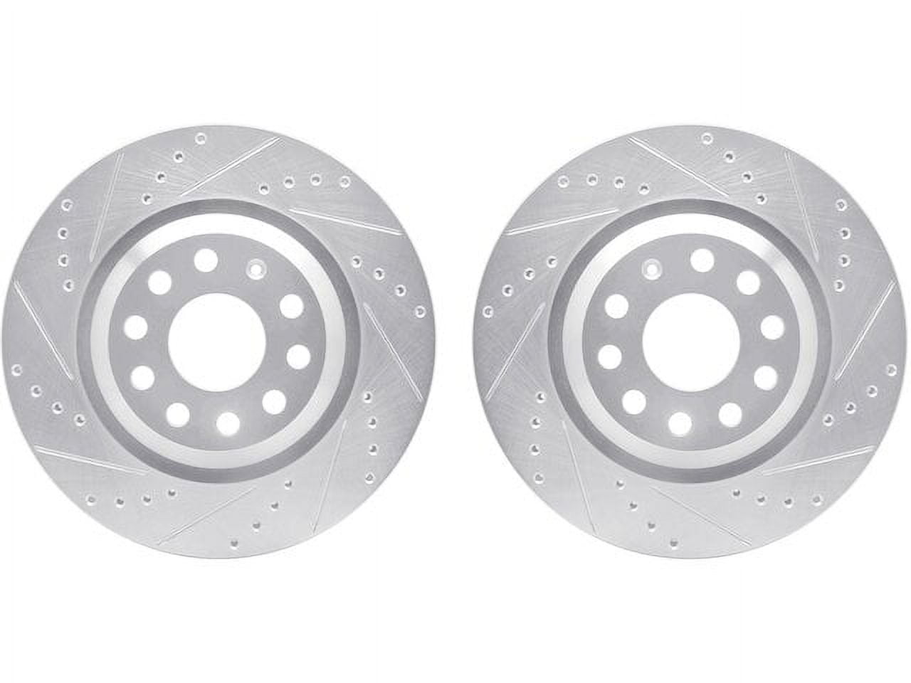 Rear Brake Rotor Set - Compatible with 2020 - 2024 Volkswagen Atlas ...