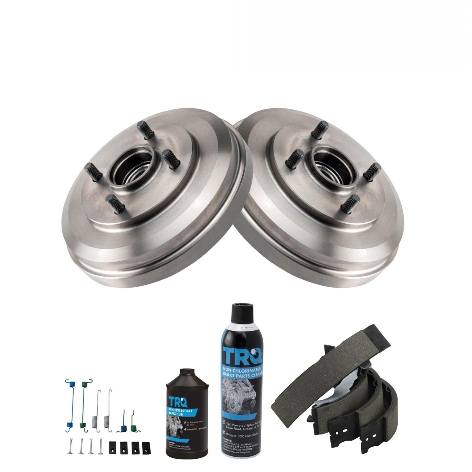 Rear Brake Shoe & Drum Kit for 2009-2011 for Ford for Focus | Complete Drum Brake System | QK ...