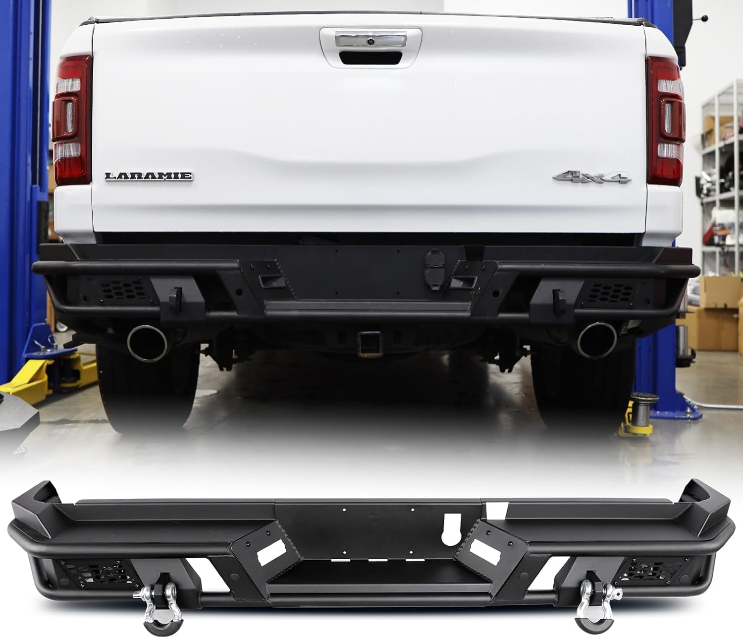 Rear Bumper Compatible with RAM 1500 2019-2024(Exclude Classic Model ...
