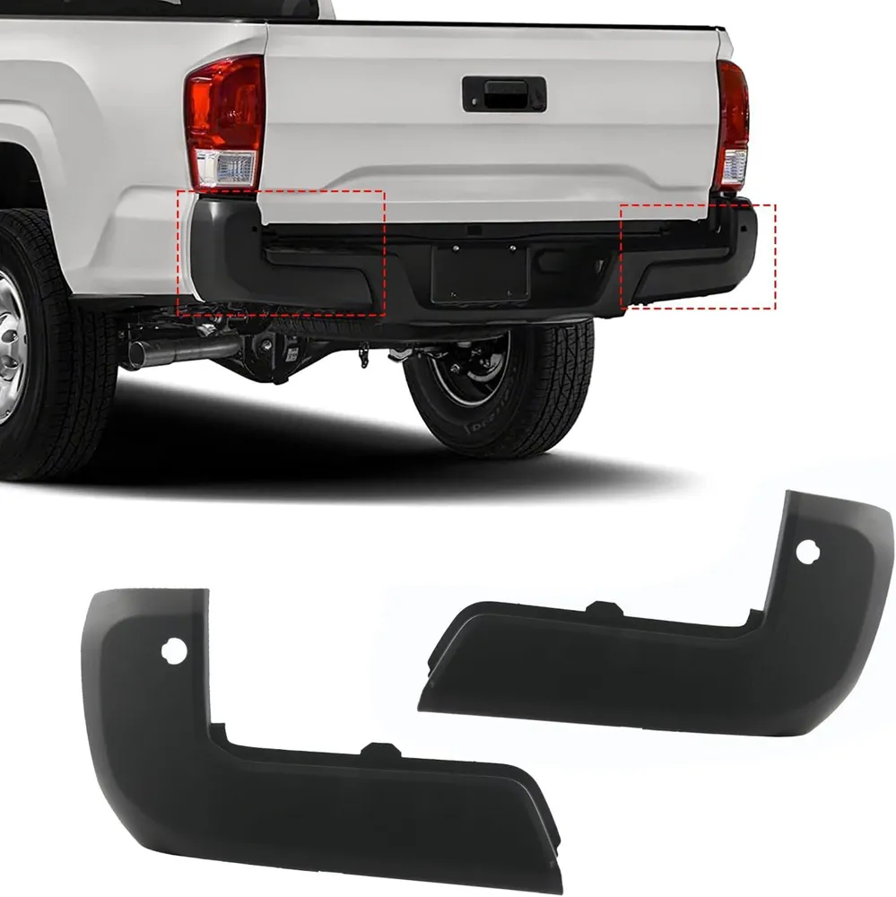 Rear Bumper End Caps Pair Fit For 2016-2023 Toyota Tacoma With Park ...