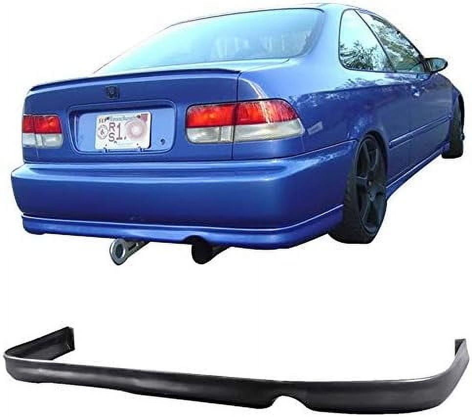 Rear Bumper Lip, Compatible with 1996-1998 Honda Civic Coupe & Sedan, T ...