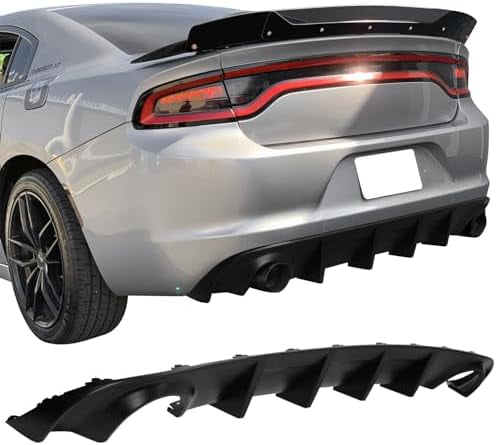 , Rear Bumper Lip Diffuser Splitter Compatible with 2015-2023 Dodge ...