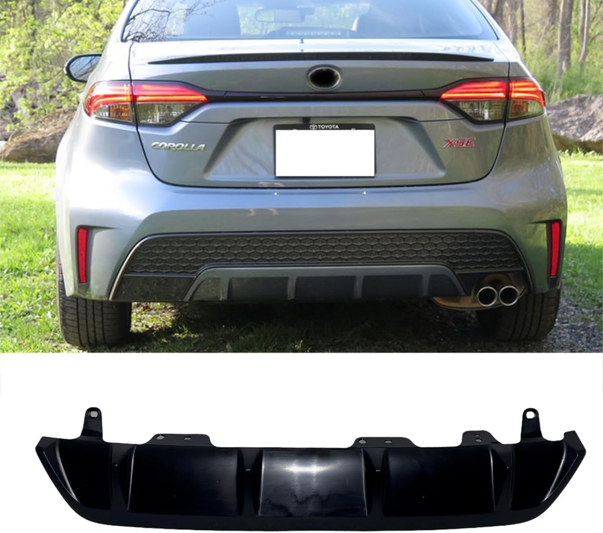Rear Bumper Lower Valance Cover Fit for 2020-2021 T0y0ta Corolla XSE SE ...