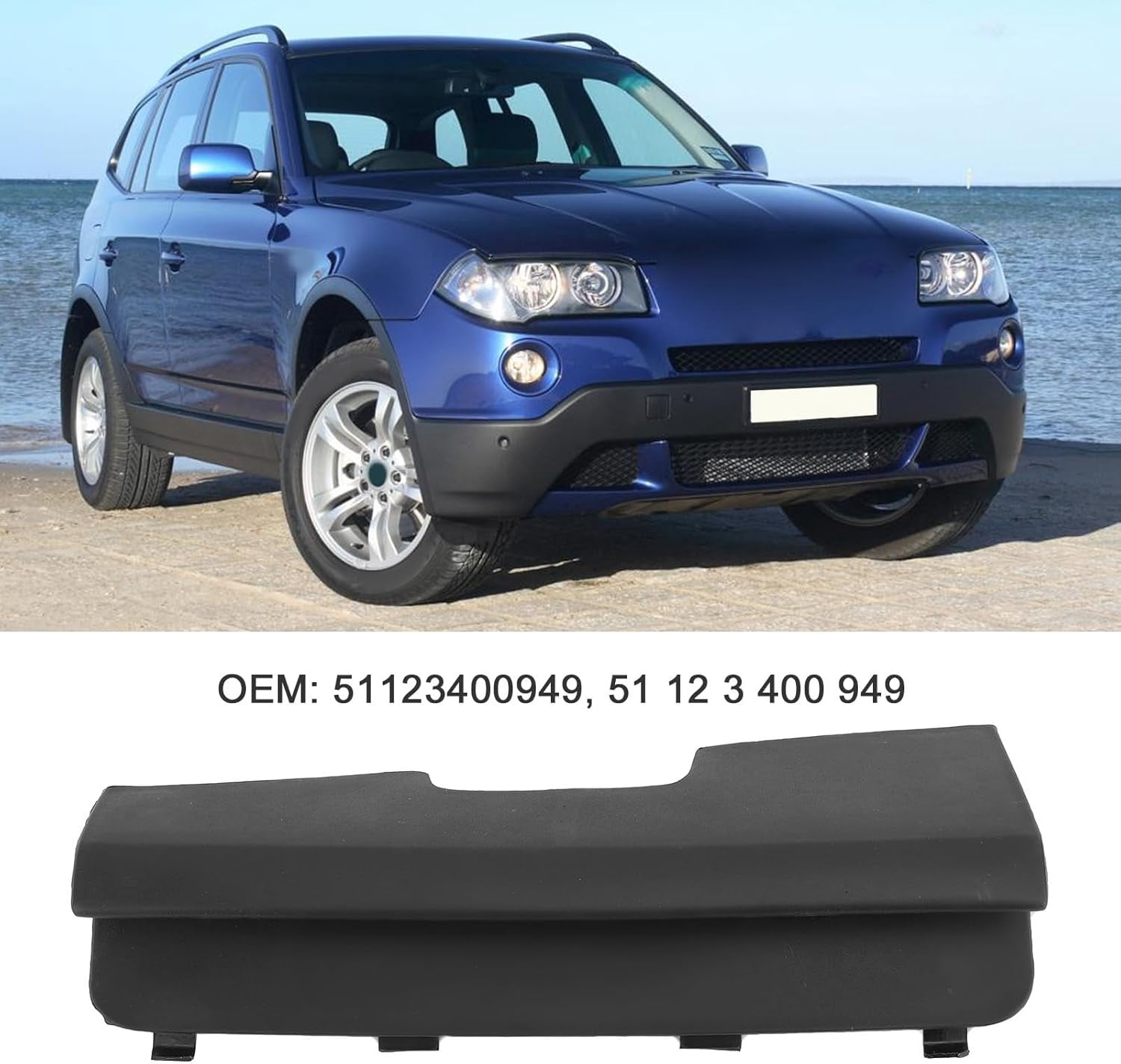 Rear Bumper Trailer Hitch Covers, 51123400949 Rear Tow Bar Hole Cover ...
