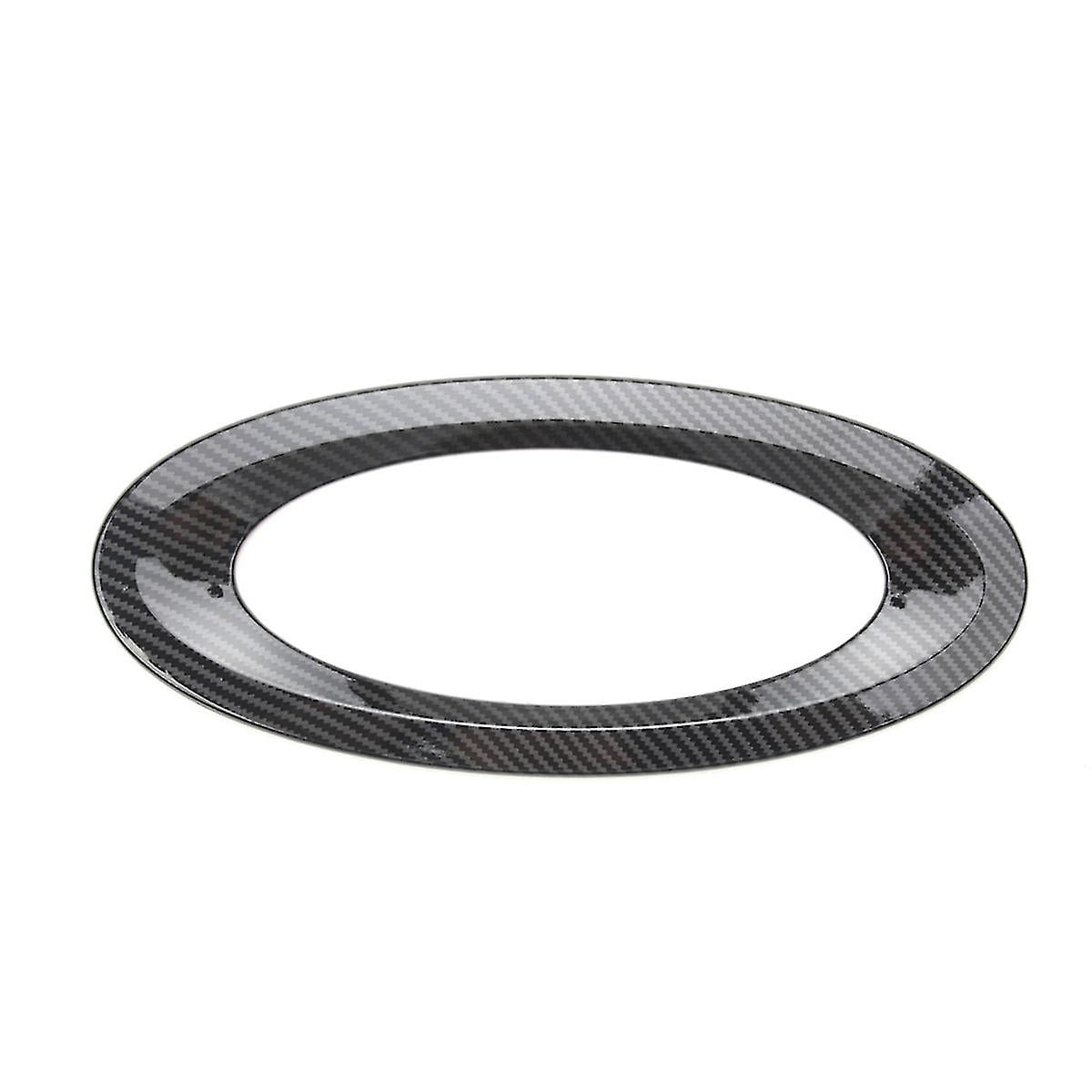 Rear Car Logo Emblem Badge Ring Cover Decorative Trim ABS Carbon Fiber ...