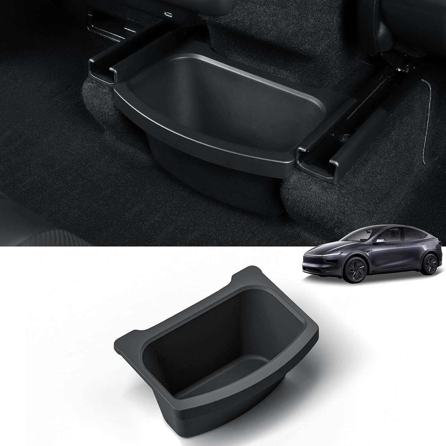 Rear Center Console Floor Storage Box For Tesla 2025 Storage Organizer ...