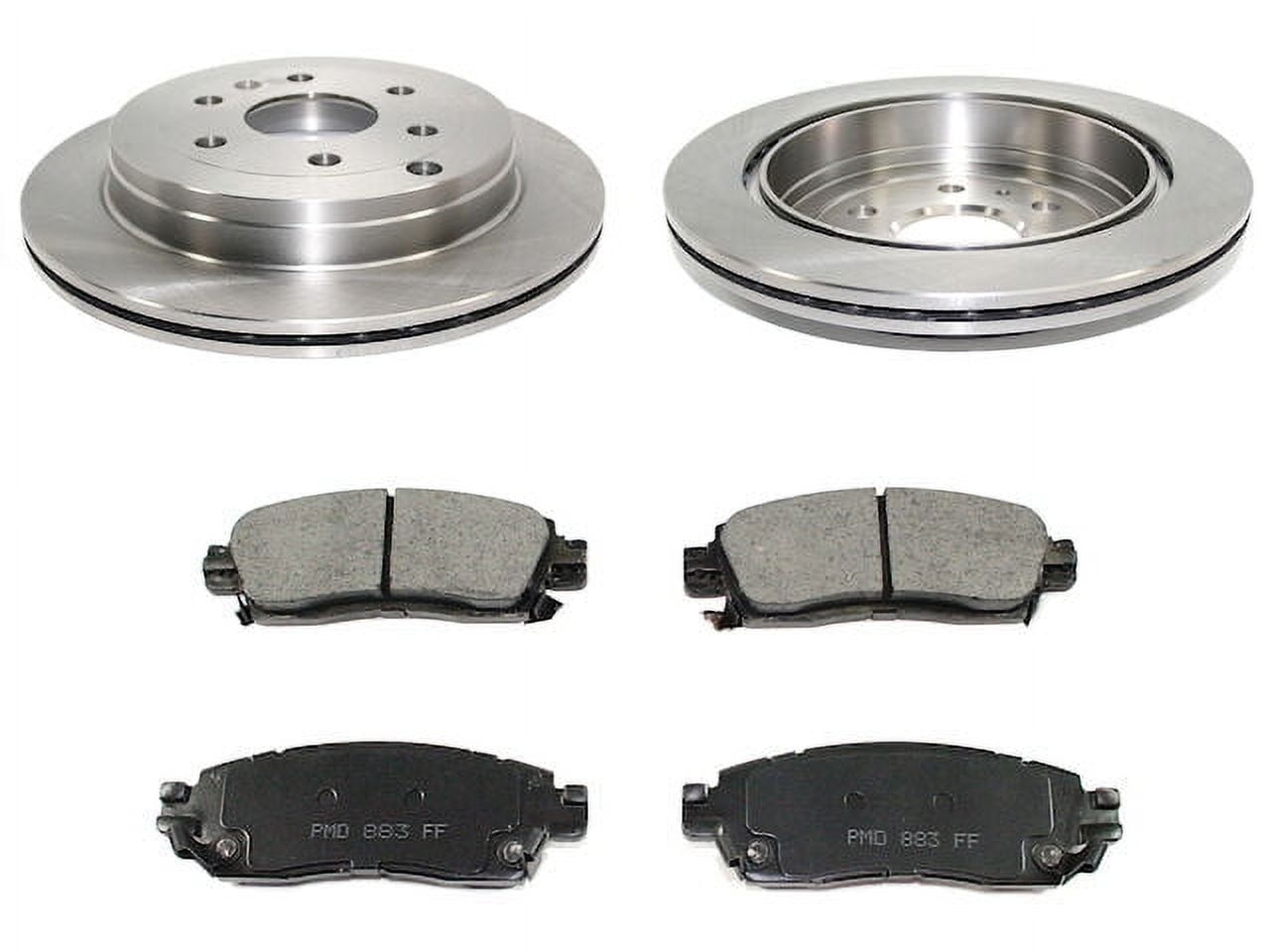 Rear Ceramic Brake Pad and Rotor Kit - Compatible with 2009 - 2017 ...
