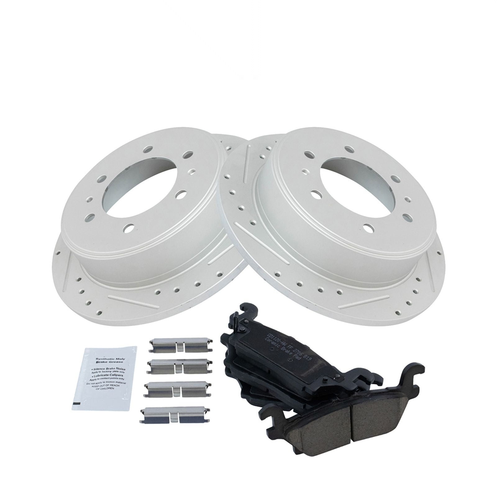 Rear Ceramic Brake Pad & ce Rotor Kit for Hummer H3 for H3T - Upgraded ...