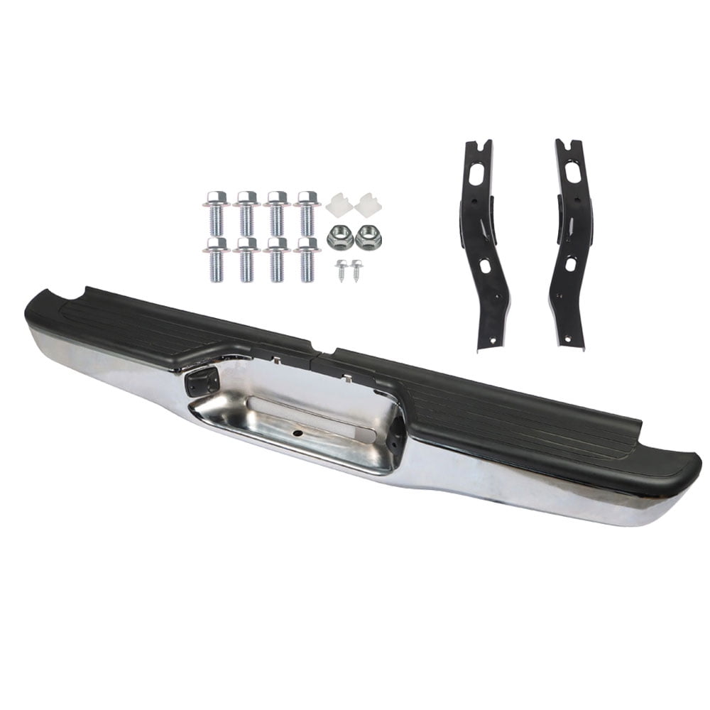 Rear Chrome Step Bumper with Face Bar Assembly Replacement for Toyota ...