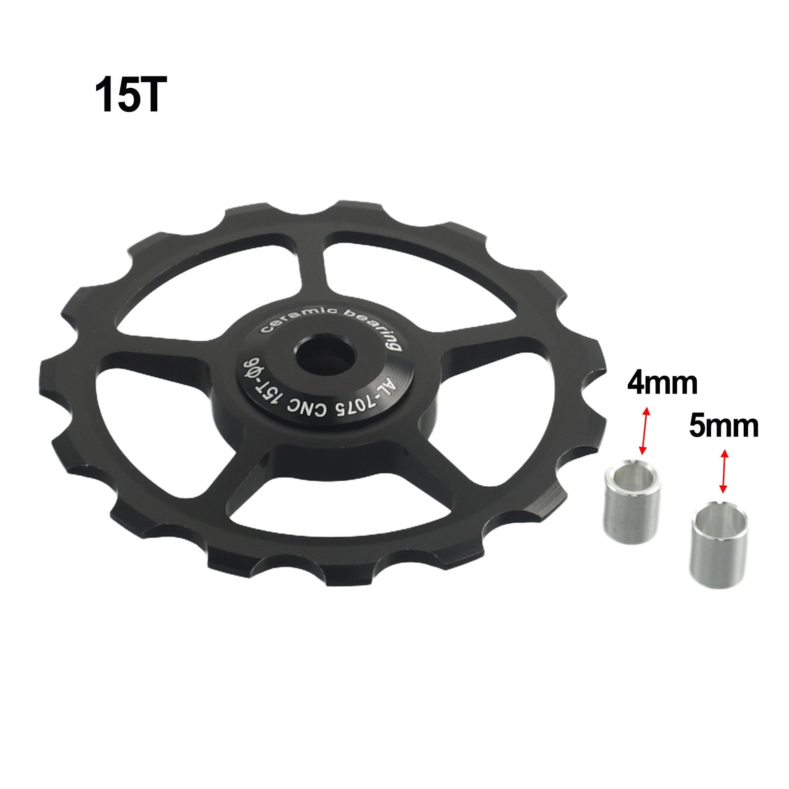 Rear Derailleur Pulley, 15T Ceramic Wheel Narrow Wide Teeth Bike Guide ...