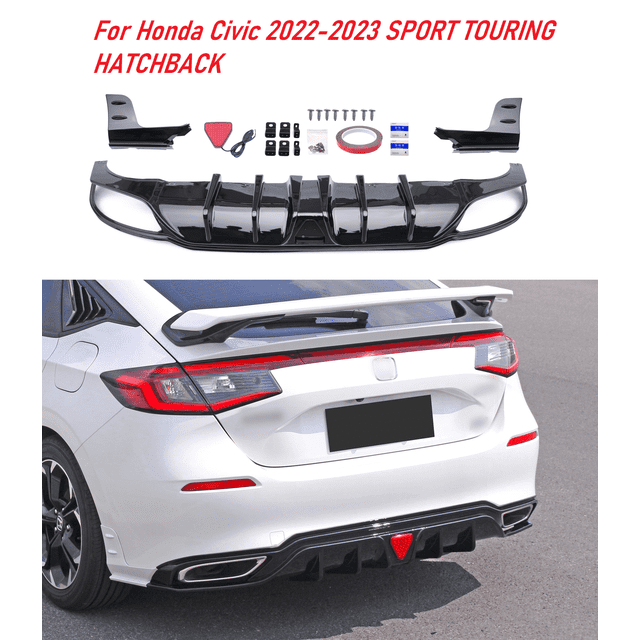 Rear Diffuser Kits with Brake Light for Honda Civic SPORT TOURING ...