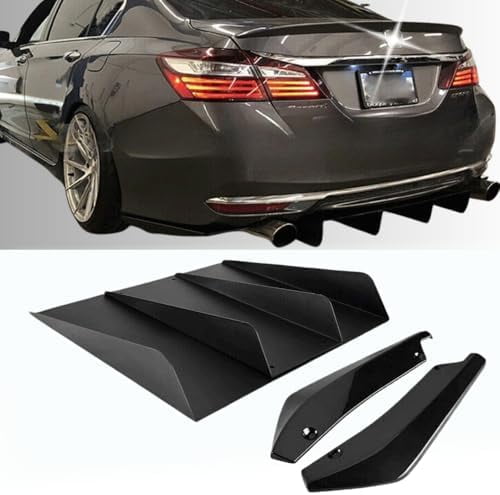 Rear Diffuser + Rear Splitter Bumper Spoiler Lip Fit for 2012 2013 2014 ...