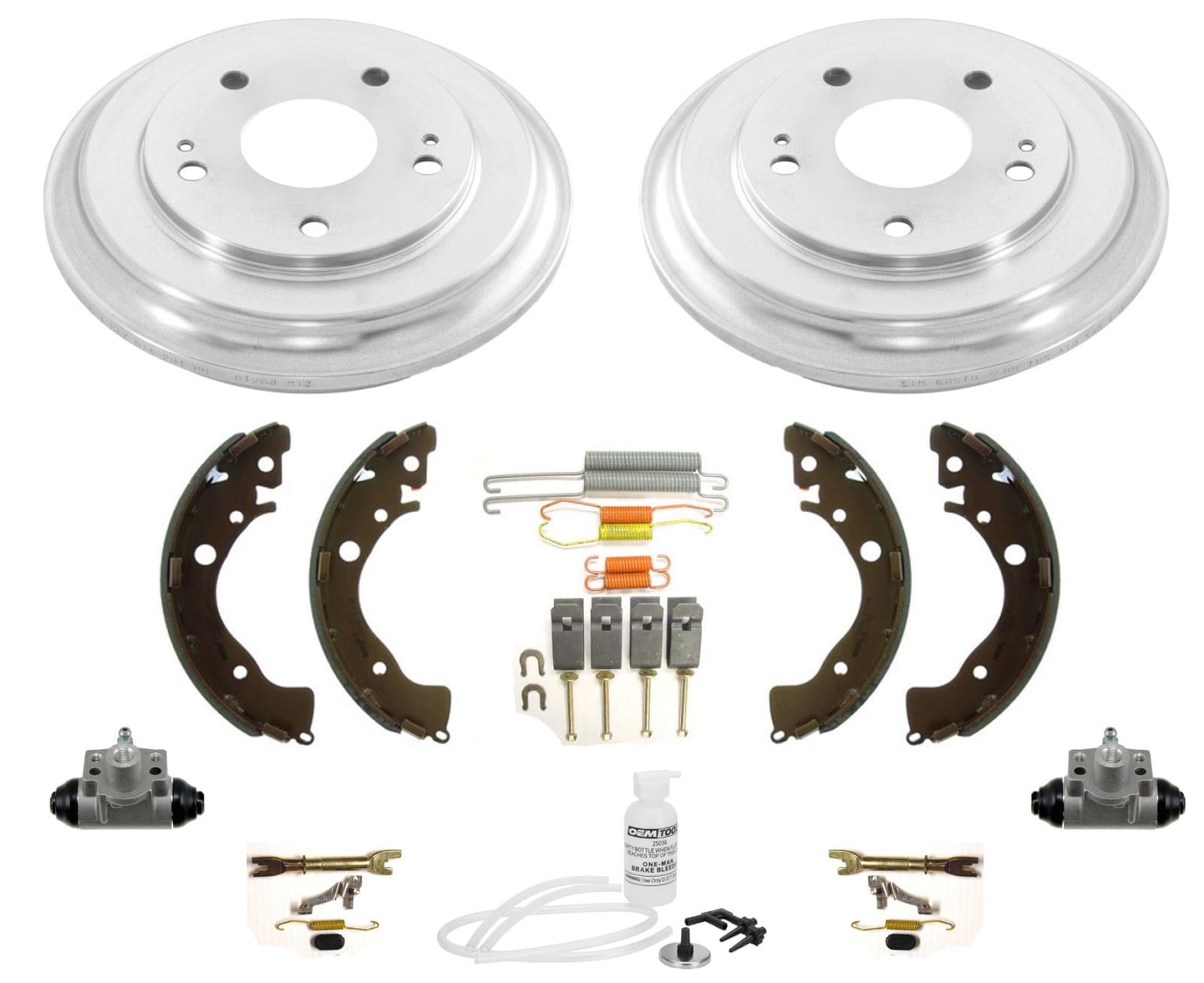 Rear Drums Brake Shoes Cylinders Spring 9pc Kit for Honda Civic 2012 ...