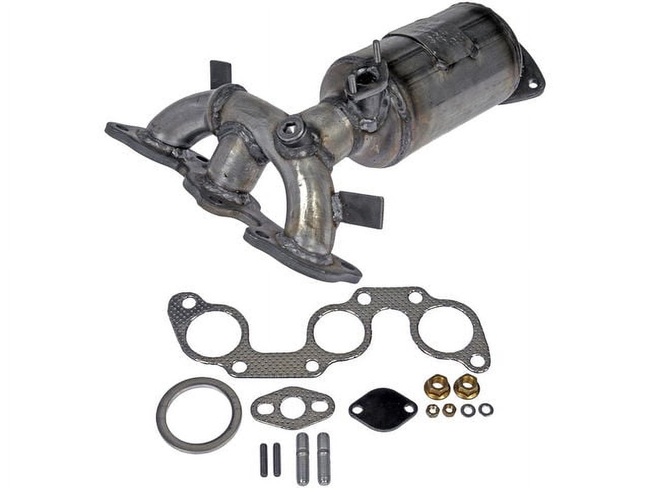 Rear Exhaust Manifold with Integrated Catalytic Converter - Compatible ...
