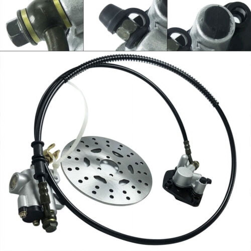 Rear Hydraulic Brake Caliper + Disc Rotor Kit Assembly for ATV Go-kart ...