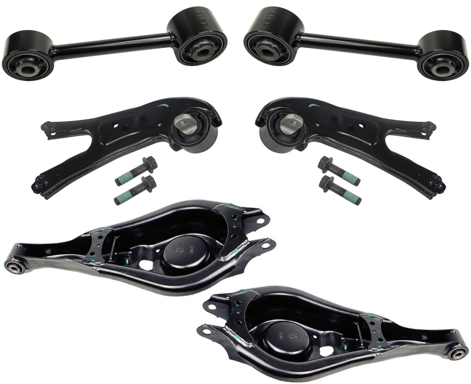 Rear Lower & Upper Control Arms W/ Bushings For Toyota Highlander 2014 ...