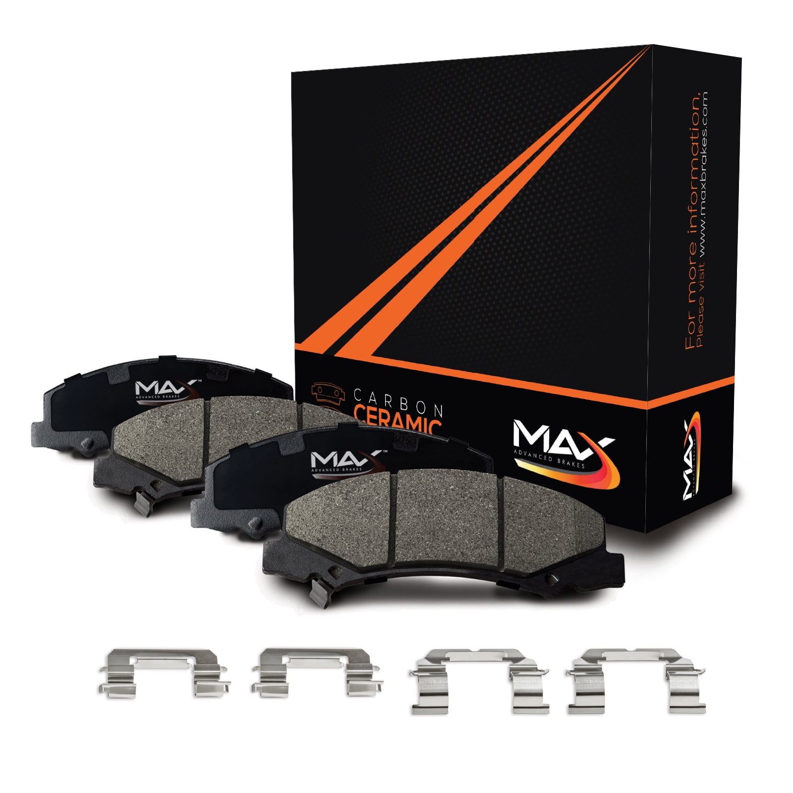 [Rear] Max Brakes Carbon Ceramic Pads KT310052 - Walmart.com