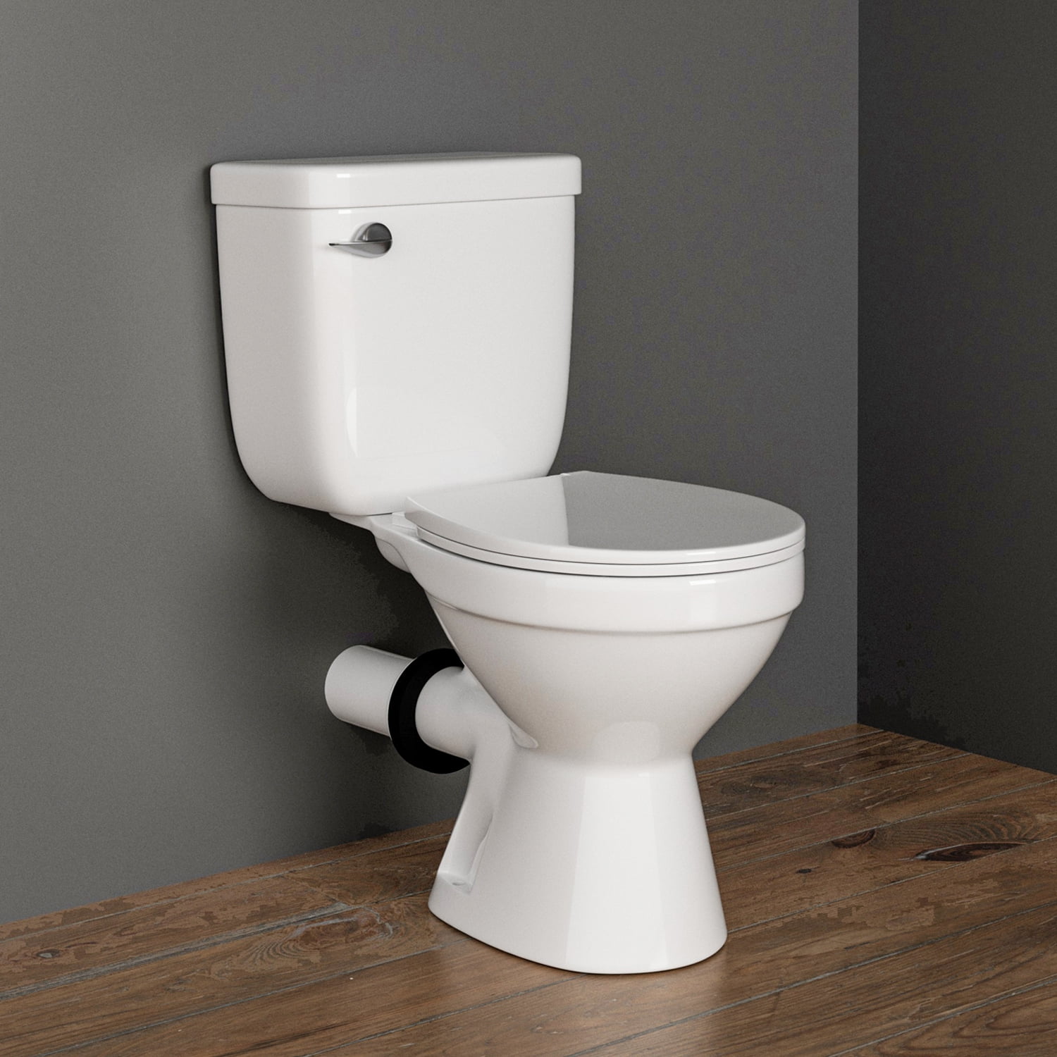 MaceratingFlo MT000T01-1 White Ceramic Round, UpflushToilet - Walmart.com