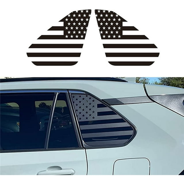 Rear Quarter Window Pre-Cut American Flag Decal Stickers For Toyota ...
