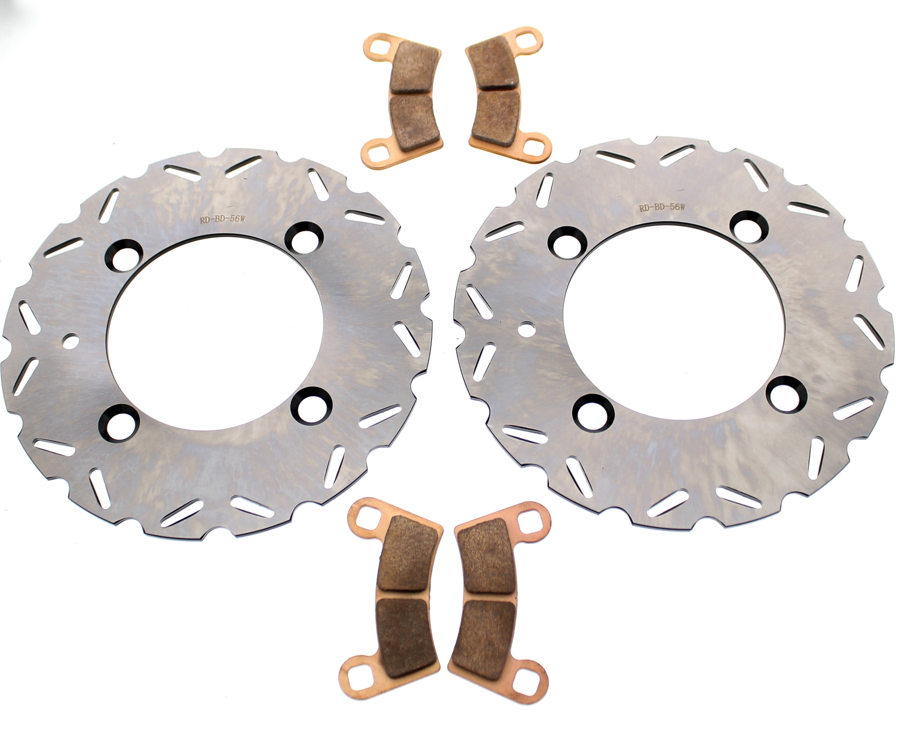 Rear RipTide Brake Rotors & Brake Pads fit Polaris General 1000 2017 ...
