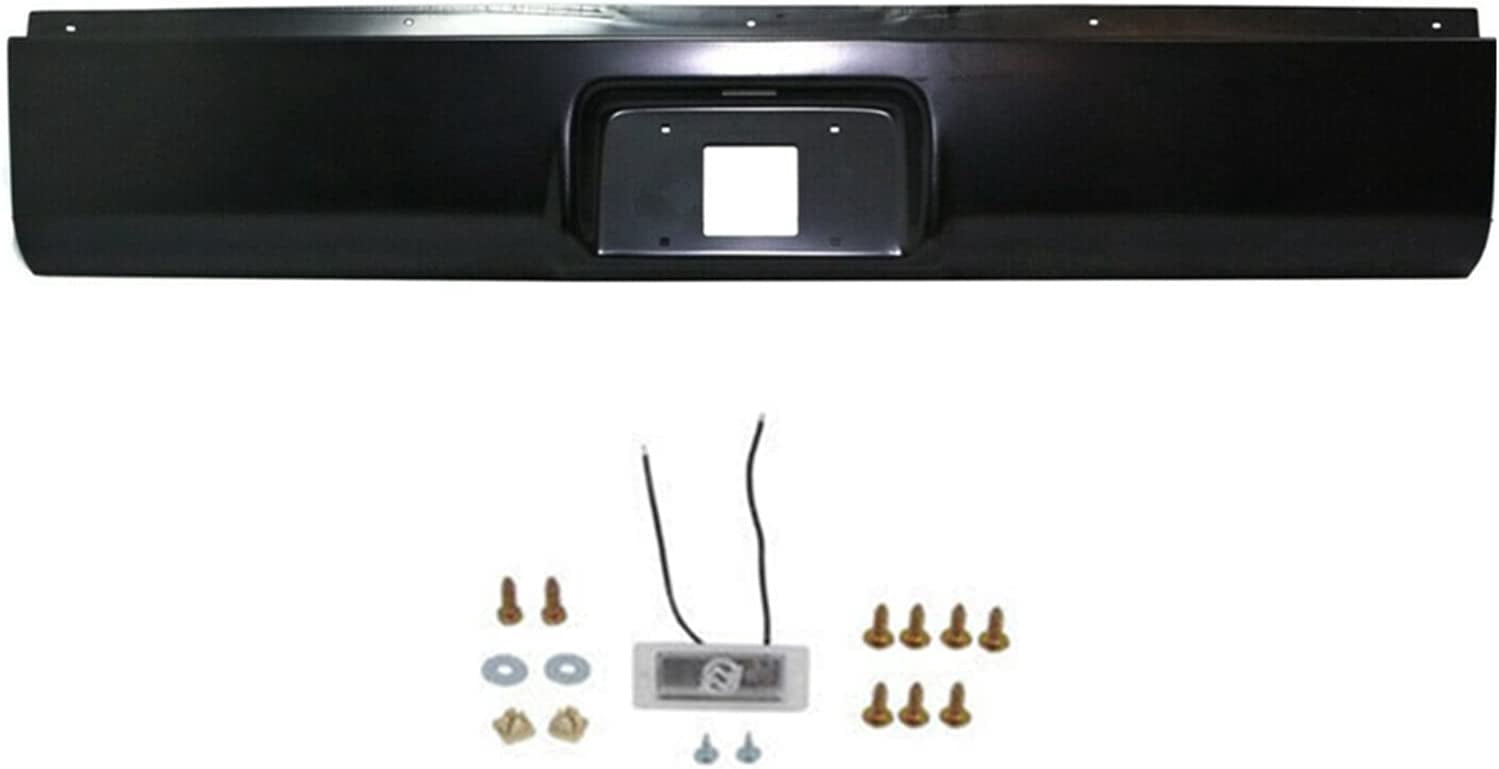 Rear Roll Pan Bumper with License Plate Pickup Trucks Steel Replacement ...