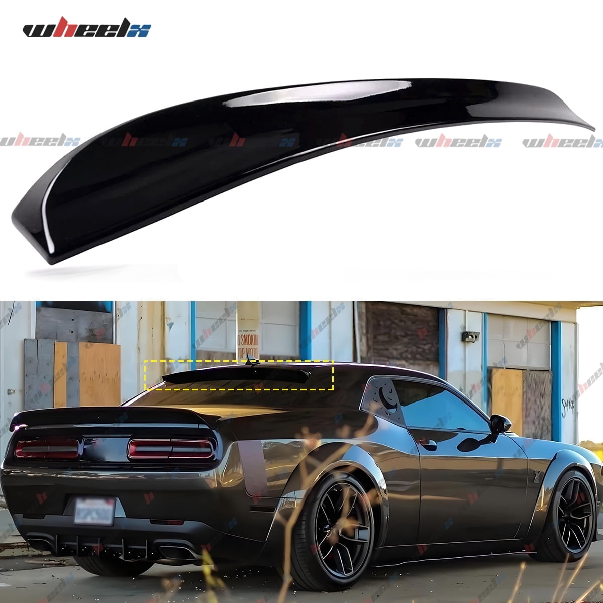 Rear Roof Top Spoiler Compatible with 2008-2024 Dodge Challenger SRT ...