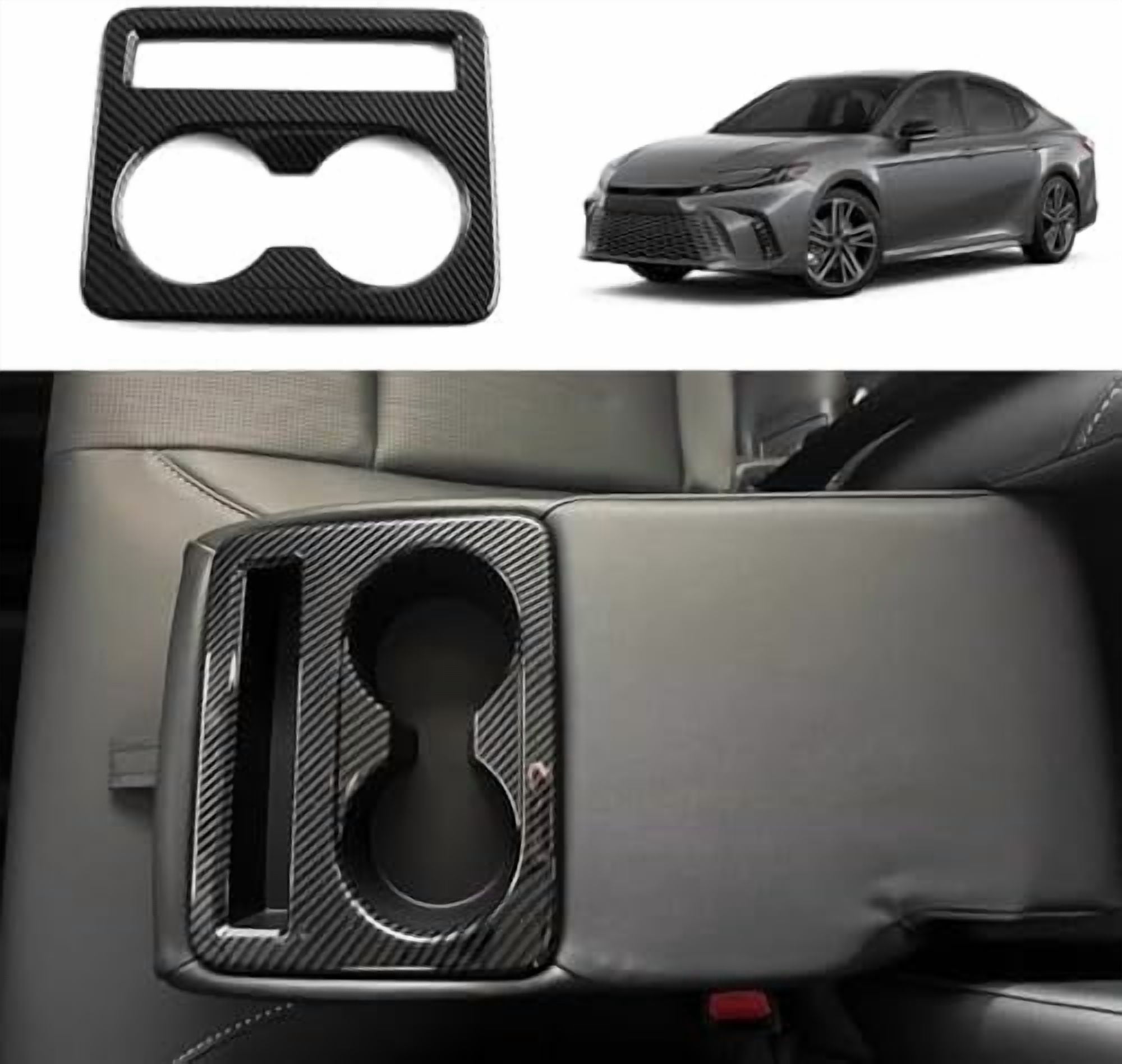 Rear Row Cup Holder Frame Cover Trim Compatible with Toyota Camry 9TH ...