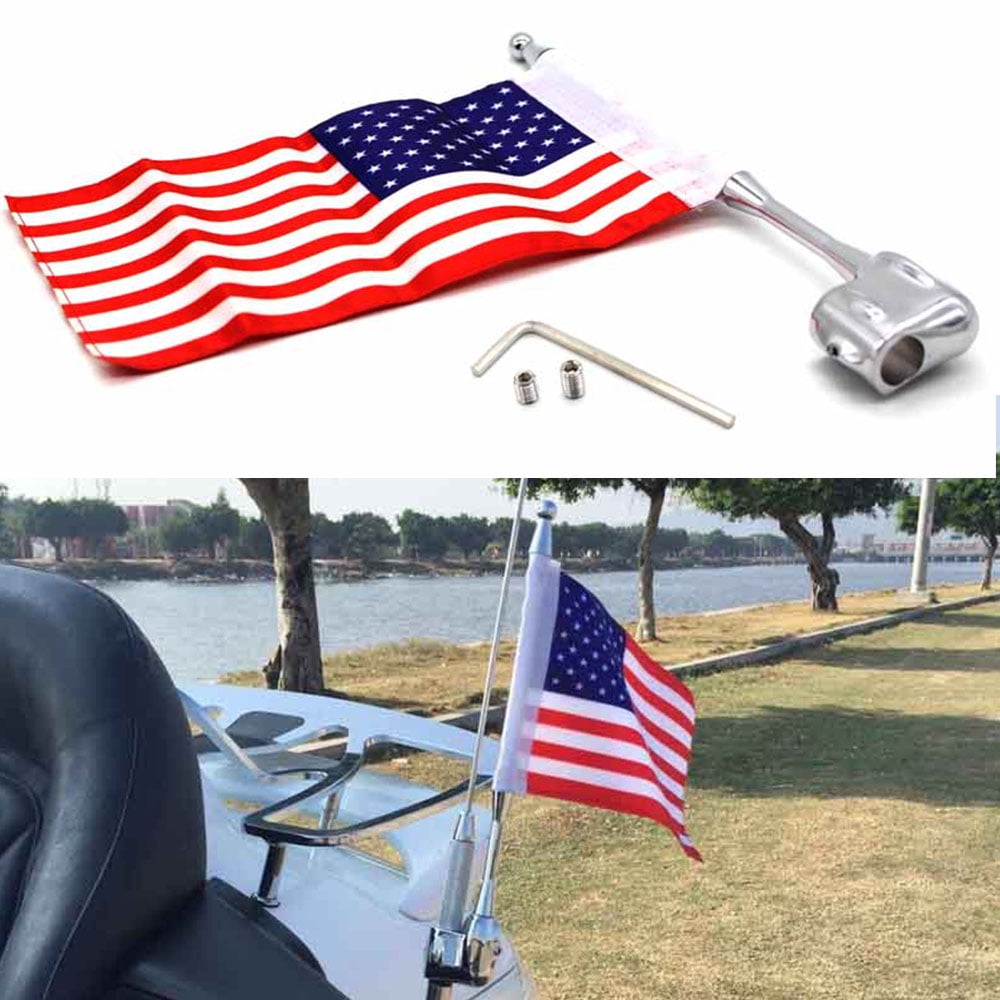 Rear Side Mount American USA Flag Pole, Durable Aluminum Alloy, for ...