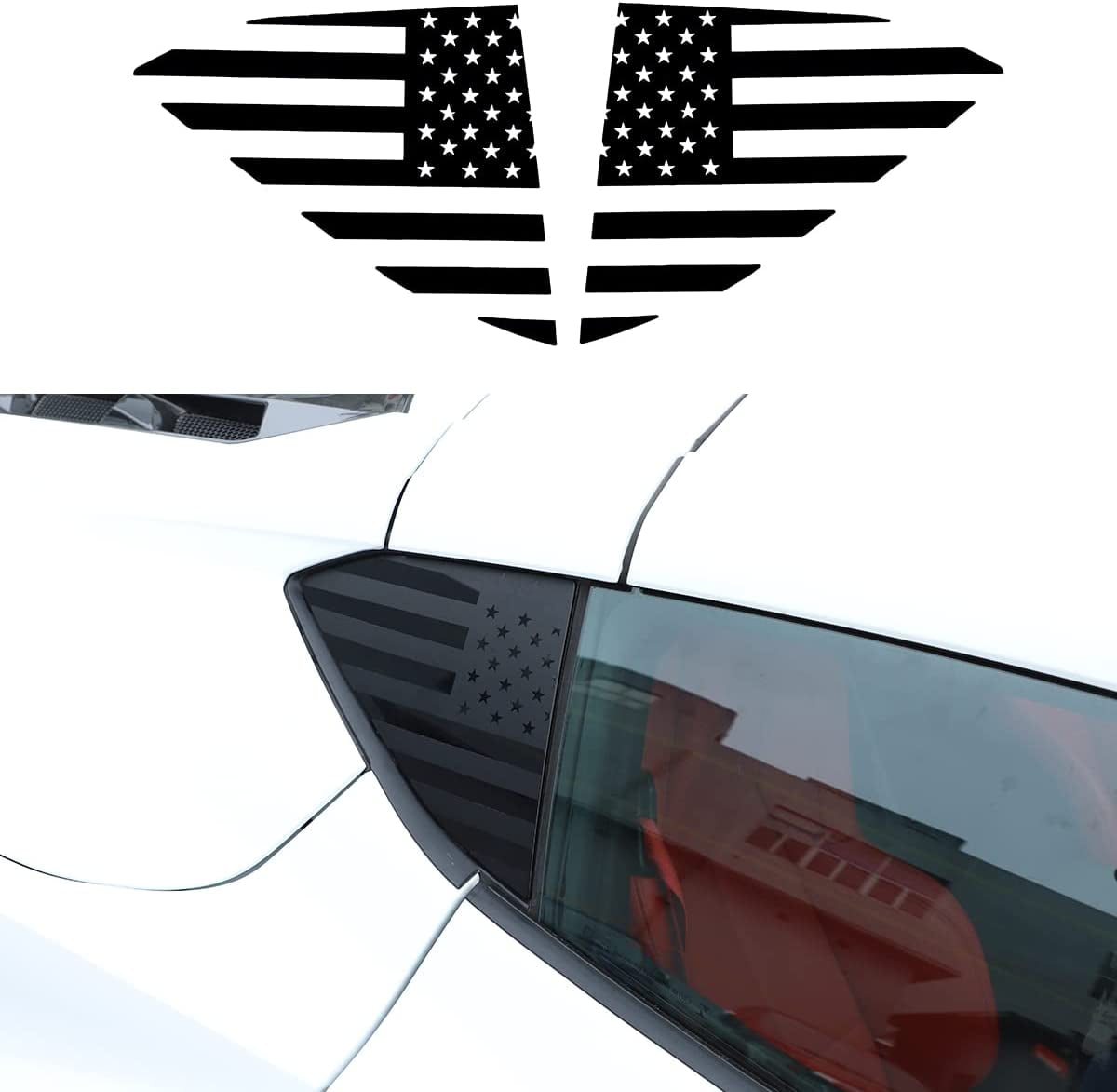 Rear Side Window American Flag Decal Fit for Chevrolet Corvette C8 2020 ...