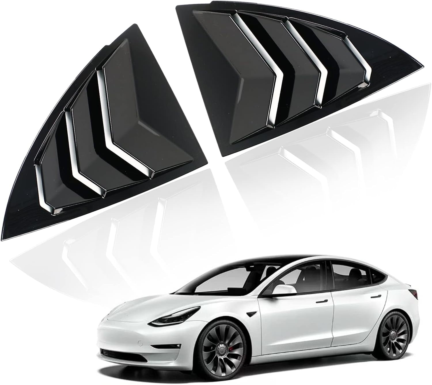 Rear Side Window Louvers Air Vent Scoop Louvers Shades Cover Fit for ...